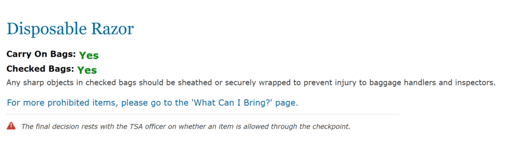 Can You Bring A Razor On A Plane? The TSA Rules You Need To Know
