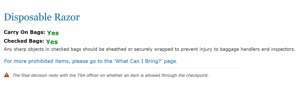 Can You Bring A Razor On A Plane? The TSA Rules You Need To Know